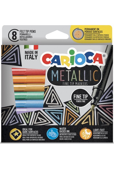 Carioca Metalik Jumbo Keçeli Kalem 6'Lı Carioca Metalik Jumbo Keçeli Kalem 6'Lı