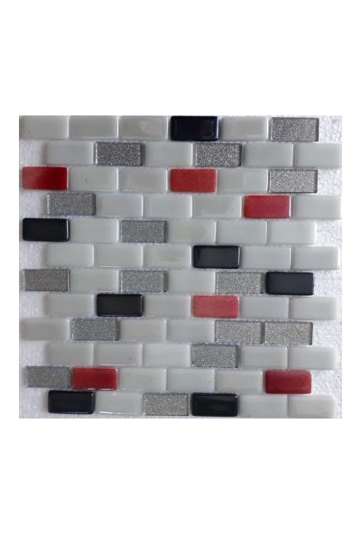 Glasser Glassera - Kristal - Metalik Beyaz - Siyah - Kırmızı - Cam Mozaik - Mutfak Tezgah Arası - Banyo Glasser Glassera - Kristal - Metalik Beyaz - Siyah - Kırmızı - Cam Mozaik - Mutfak Tezgah Arası - Banyo