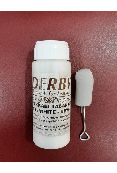 Derby Beyaz Spor Ayakkabı Taban Boyası ve Süngeri