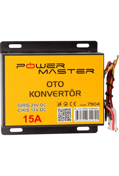 Powermaster PM-7904 24V Dc / 12V Dc 15 Amper Oto Konvertör