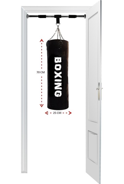 Spor Byfit 70 cm x 25 cm Boks Kum Torbası ve Barfiks Demiri Spor Byfit 70 cm x 25 cm Boks Kum Torbası ve Barfiks Demiri
