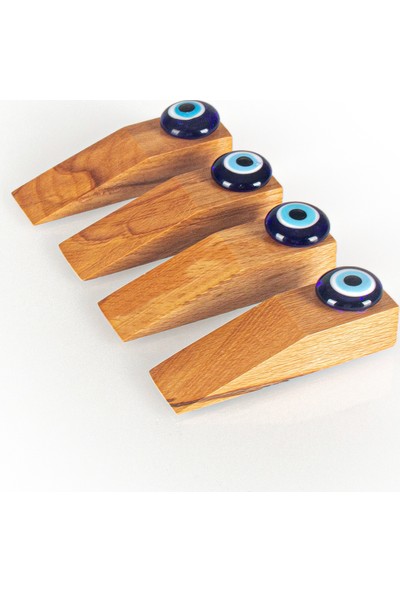 Lira 4'lü Nazar Boncuklu Kapı Stoperi - Kahverengi