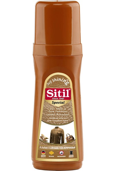 Sitil Deri Mont ve Eşya Yenileyici Likit Boya Açık Kahve 100 ml Sitil Deri Mont ve Eşya Yenileyici Likit Boya Açık Kahve 100 ml