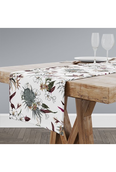 Madame Mila Tropik Yaprak & Çiçek Desenli