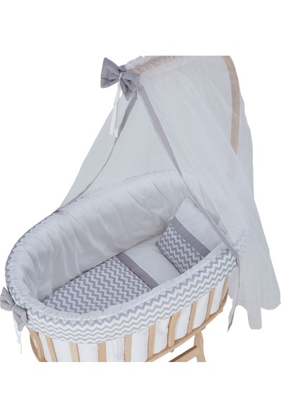 Babycom Sepet Uyku Seti - Zikzak Desenli Babycom Sepet Uyku Seti - Zikzak Desenli