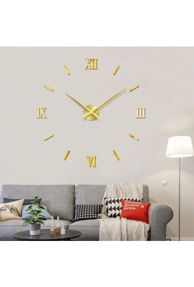 Otantik Dekoratif 3D Duvar Saati