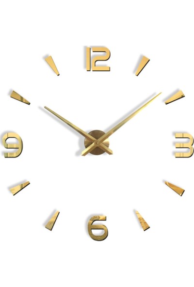 Otantik 3D Dekoratif Büyük Boy Duvar Saati