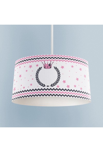 Mekta Home Pembe ve Gri Yıldızlı Avize