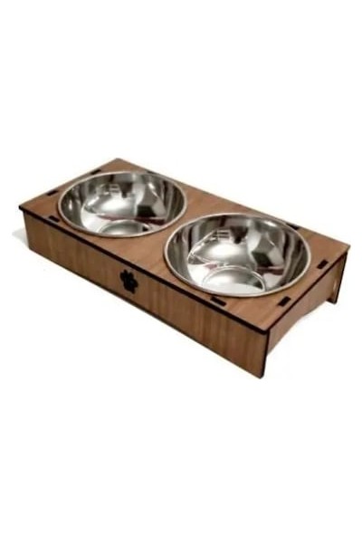 Woody Life Ahşap Sehpalı İkili Çelik Mama Kabı Kedi Köpek Devrilmez Mama Kabı Woody Life Ahşap Sehpalı İkili Çelik Mama Kabı Kedi Köpek Devrilmez Mama Kabı