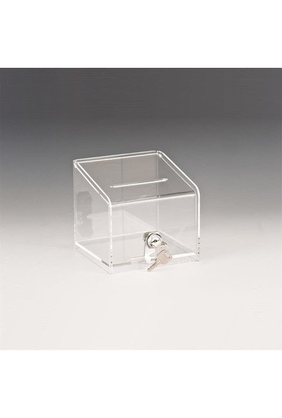 Zicco Akrilik Kilitli Bahşiş Kutusu, Tip Box Zicco Akrilik Kilitli Bahşiş Kutusu, Tip Box