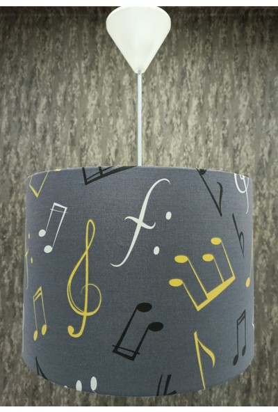 Rüyam Abajur Müzik Notalı Çocuk Odası, Bebek Odası Sarkıt Avize