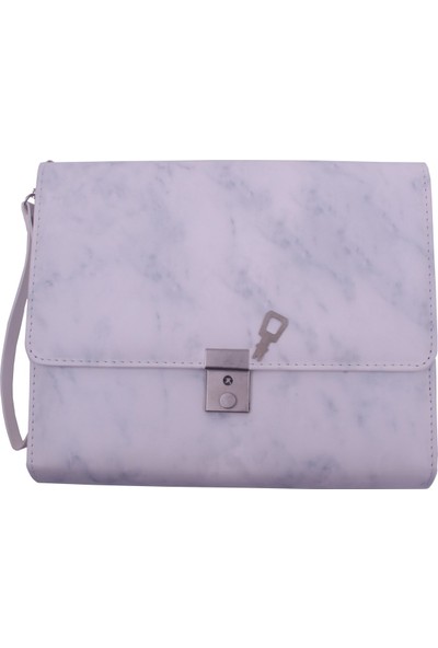 Sedir Defter Sedir Organizer Mekanizmalı Kilitli Vıp 17 x 24 Mermer