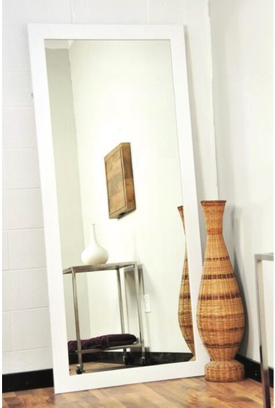 Lyn Home Beyaz Çerçeveli Boy Aynası 56 x 150 cm