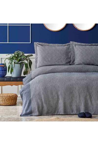 Nautica Home Carla İndigo Çift Kişilik Yatak Örtüsü