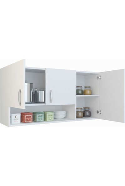 Kenzlife hazır mutfak mirena22 byz 060x120x22 mutfak dolabı kapaklı raflı