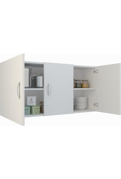 Kenzlife hazır mutfak dirca32 byz 060x120x32 mutfak dolabı kapaklı raflı