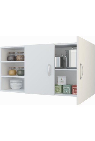 Kenzlife hazır mutfak castus32 byz 060x120x32 mutfak dolabı kapaklı raflı