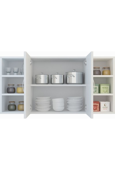 Kenzlife hazır mutfak hora22 byz 060x120x22 mutfak dolabı kapaklı raflı