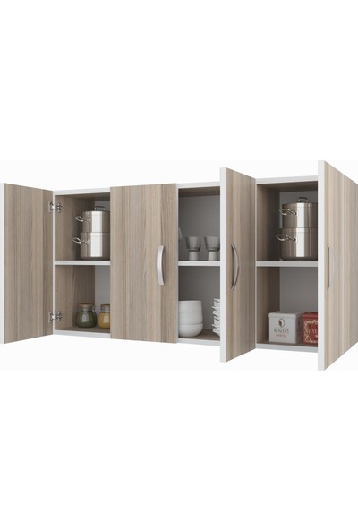 Kenzlife hazır mutfak orlanda crd 060x120x32 mutfak dolabı kapaklı raflı