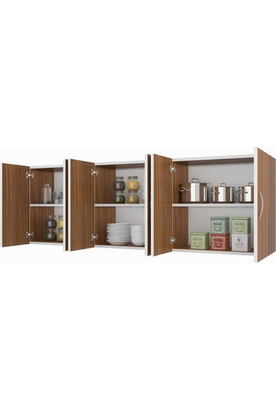 Kenzlife hazır mutfak zanobi cvz 060x180x32 mutfak dolabı kapaklı raflı