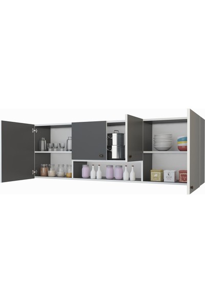 Kenzlife hazır mutfak floro gri 060x15x2 mutfak dolabı kapaklı raflı Kenzlife hazır mutfak floro gri 060x15x2 mutfak dolabı kapaklı raflı
