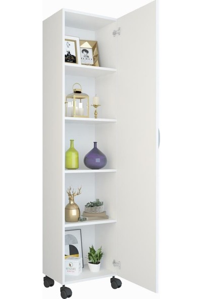 Kenzlife mutfak dolabı mine 188x050x032 byz kapaklı tekerlekli Kenzlife mutfak dolabı mine 188x050x032 byz kapaklı tekerlekli