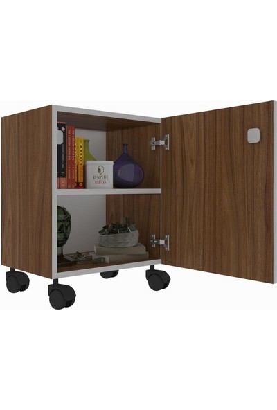 Kenzlife mutfak dolabı zehra 068x050x032 cvz kilitli tekerlekli