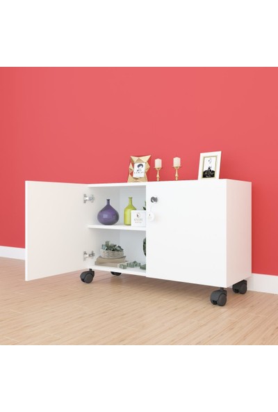 Kenzlife mutfak dolabı çilem 068x070x032 byz kilitli tekerlekli