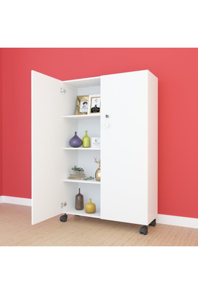 Kenzlife mutfak dolabı çilem 128x090x032 byz kilitli tekerlekli