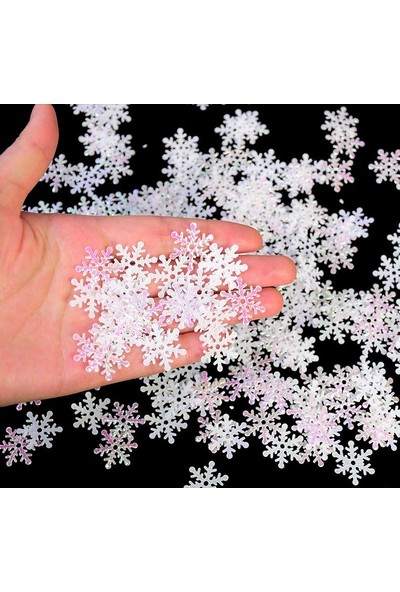 Masa Üzeri Yılbaşı Kar Taneleri Simli Eva 20'li Paket Masa Üzeri Yılbaşı Kar Taneleri Simli Eva 20'li Paket