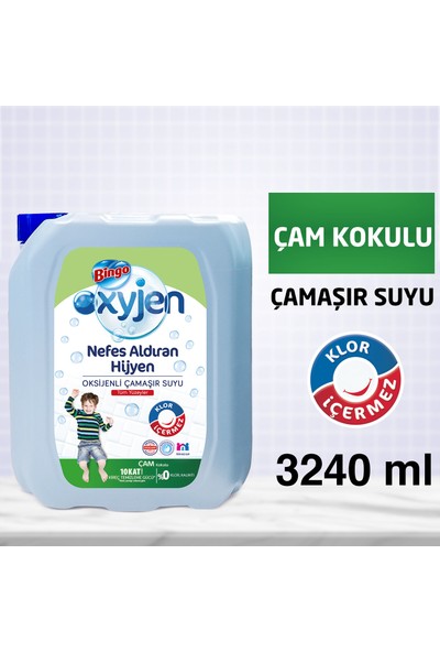 Bingo Oksijen Çamaşır Suyu Çam Kokulu 3,24 L Bingo Oksijen Çamaşır Suyu Çam Kokulu 3,24 L