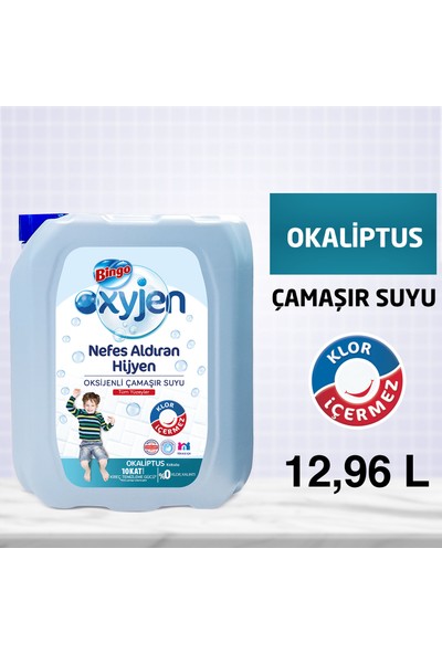 Bingo Oksijen Çamaşır Suyu 3,24 Lt Okaliptus 4'Lü