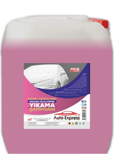 Auto Express Türkiye Magic Touch Pro Cilalı Fırçasız Oto Yıkama Köpüğü 20 KG
