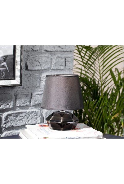 English Home Verde Porselen Abajur 14x14x14 cm Antrasit