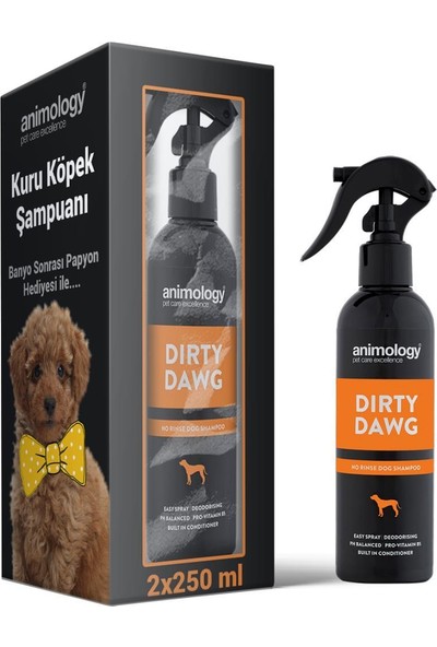 Animology Dirty Dawg Köpek Kuru Şampuanı 2X250 ml Animology Dirty Dawg Köpek Kuru Şampuanı 2X250 ml