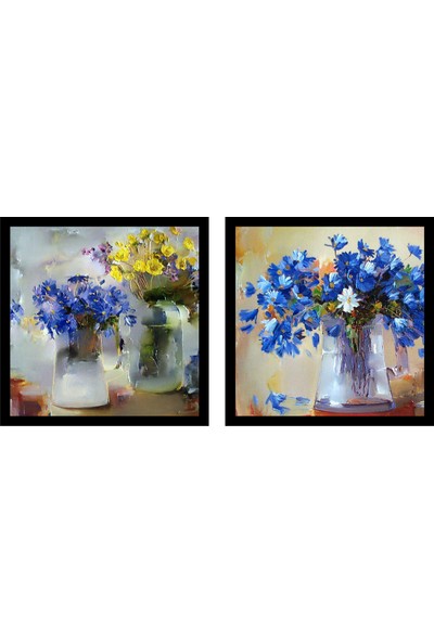 Tellgraf Dekoratif 2li Tablo (27X27 Cm) Tellgraf Dekoratif 2li Tablo (27X27 Cm)