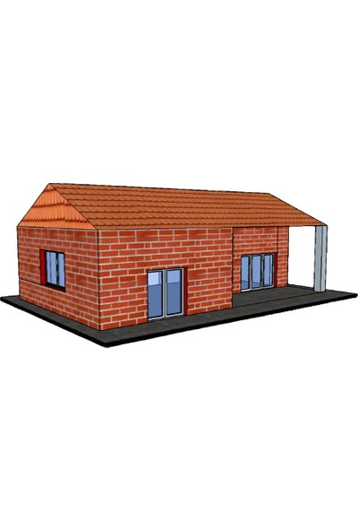 Minyatür Tuğla Tek Katlı Villa Paketi Minyatür Tuğla Tek Katlı Villa Paketi