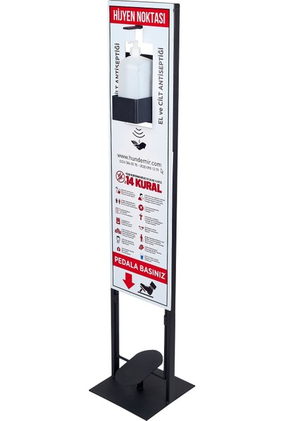Hastunc Temassız El Dezenfektan Standı (Stand + Pompa + 1 lt Dezenfektan)