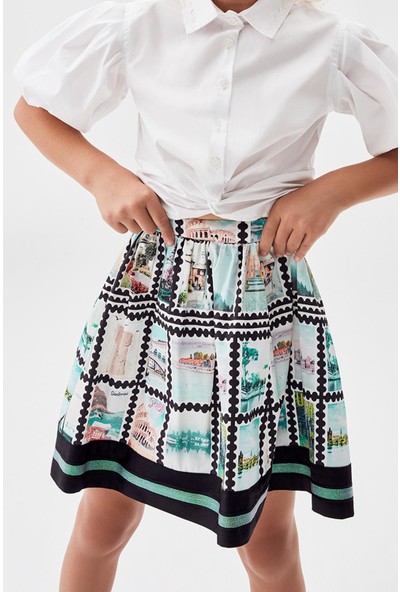 Tyess Kız Çocuk Desenli Etek 20PFWTJ4302
