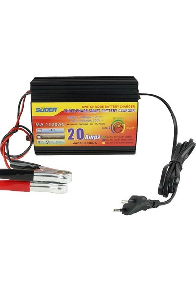 Suoer MA-1220AS 12 Volt 20 Amper Akıllı Akü Şarj Cihazı Suoer MA-1220AS 12 Volt 20 Amper Akıllı Akü Şarj Cihazı
