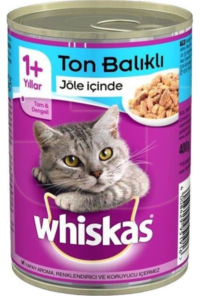 Whiskas Ton Balıklı Kedi Konservesi 400 gr (3 Adet)