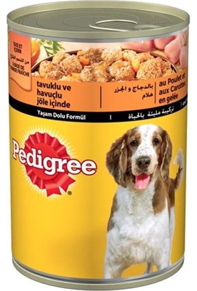 Pedigree Tavuklu Yetişkin Köpek Konservesi 400 gr (3 Adet)