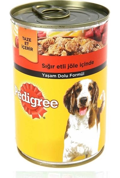 Pedigree Biftekli Yetişkin Köpek Konservesi 400 gr (6 Adet)