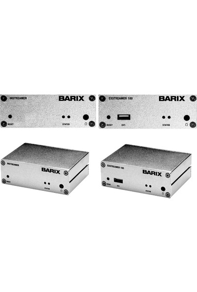 Barix Exstreamer 100 ve Barix Instreamer Ip Tabanlı Dijital Ses Yayınları İçin Ses Çözücü Kodlayıcı 2’li Set