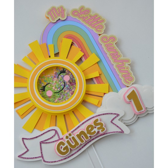 Cake Topper 3D Pasta Süsü - Güneş Temalı - Kız Çocuk Bebek Fiyatı