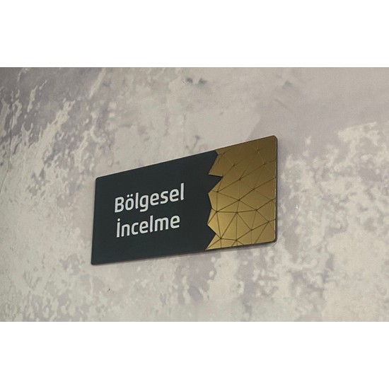 Dekokonsept Dekoratif Aynalı Ofis Oda Kapı İsimliği Fiyatı