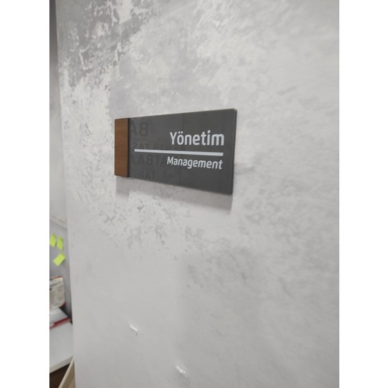 Dekokonsept Wooden Serisi (Yönetim) Ofis Oda Kapı İsimliği Fiyatı