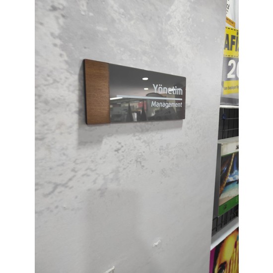 Dekokonsept Wooden Serisi (Yönetim) Ofis Oda Kapı İsimliği Fiyatı