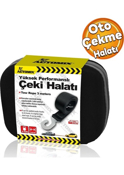 Araba Araç Otomobil Oto Spanzet Sapan Çeki Halatı Çantalı Fiyatı