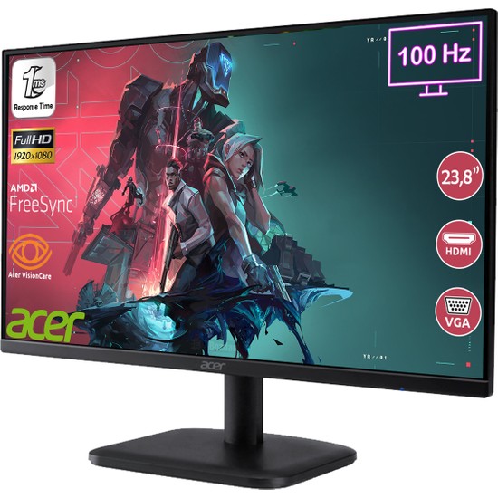 Acer EK241Y 23,8" 100Hz 1ms (Hdmı + Vga) Freesync Full Hd Va Fiyatı